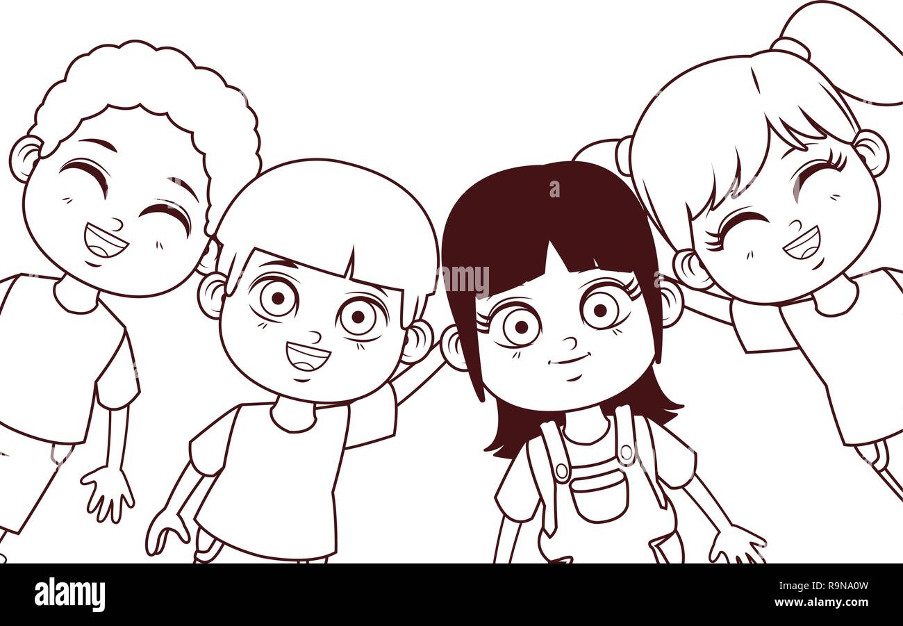 cute children cartoon Stock Vector Image & Art - Alamy