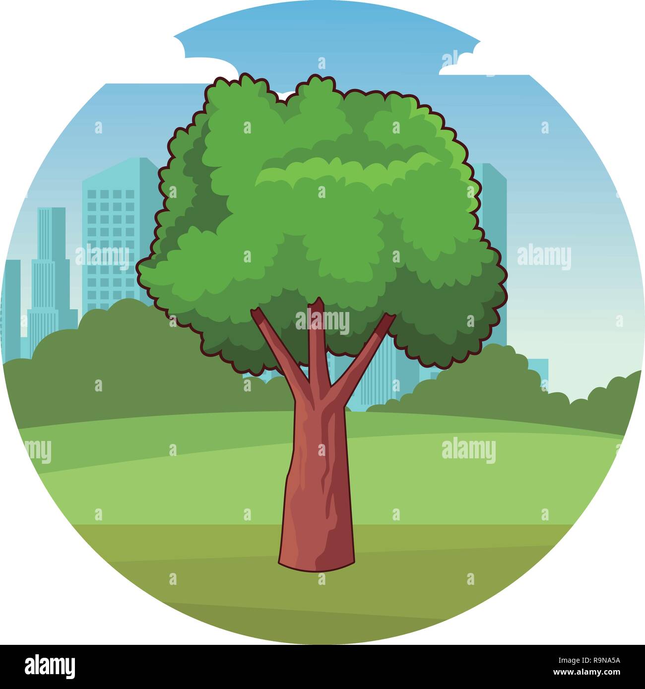 nature tree cartoon Stock Vector Image & Art - Alamy