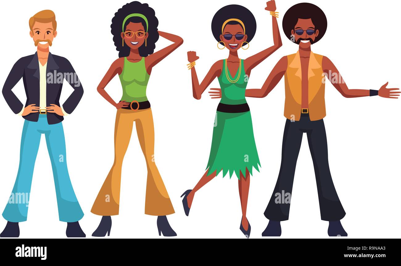 Disco people cartoon Stock Vector Image & Art - Alamy