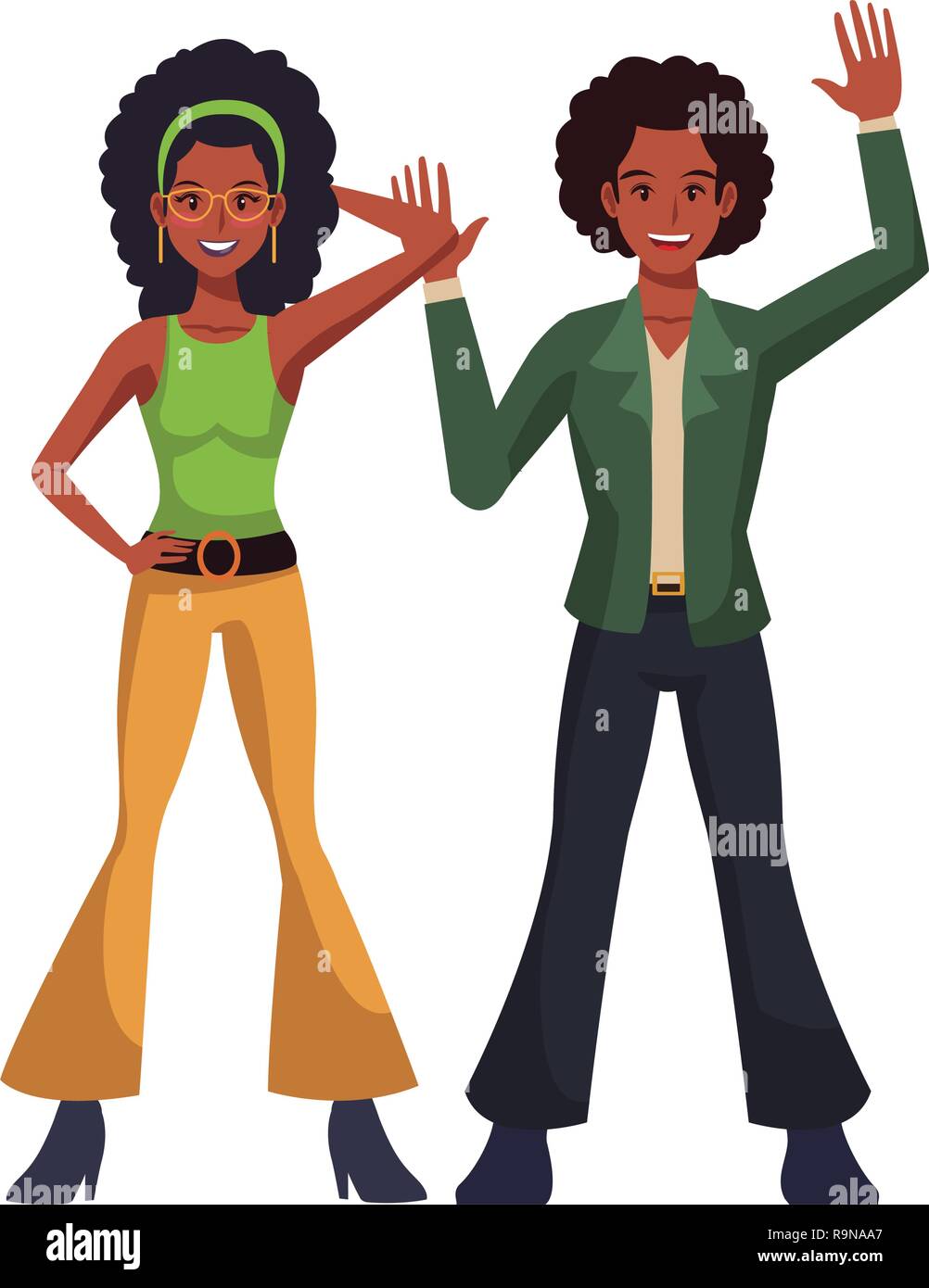 Disco people cartoon Stock Vector Image & Art - Alamy