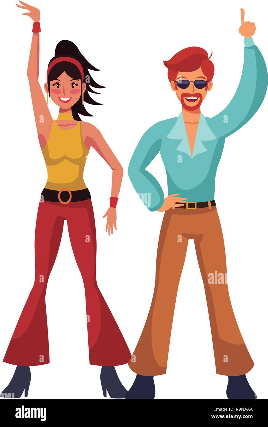 Disco people cartoon Stock Vector Image & Art - Alamy