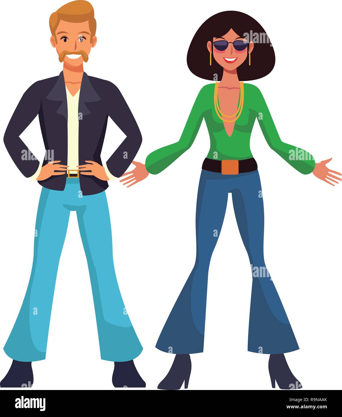 Disco dancing 70s man Stock Vector Images - Alamy