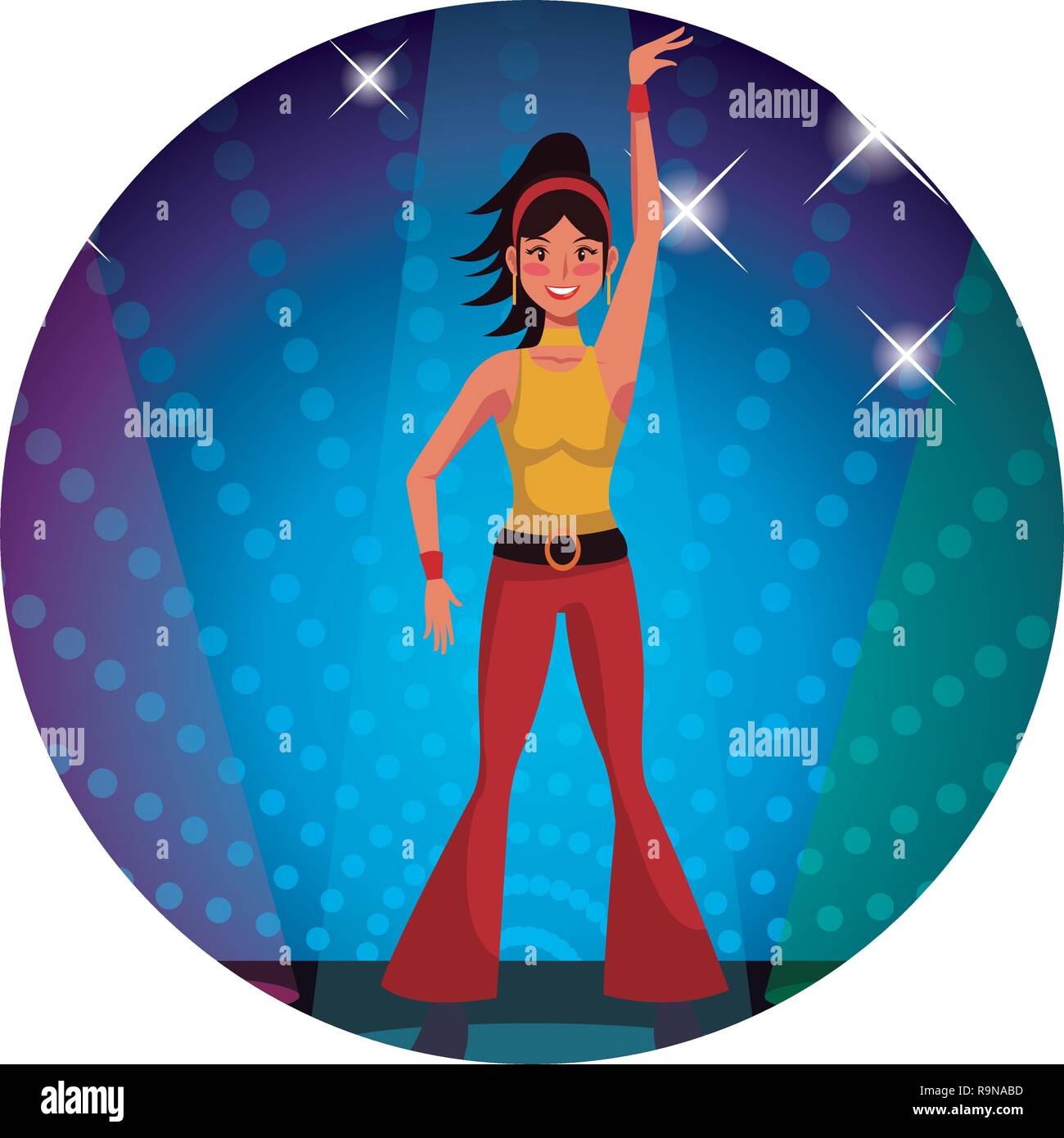 Disco woman cartoon Stock Vector Image & Art - Alamy