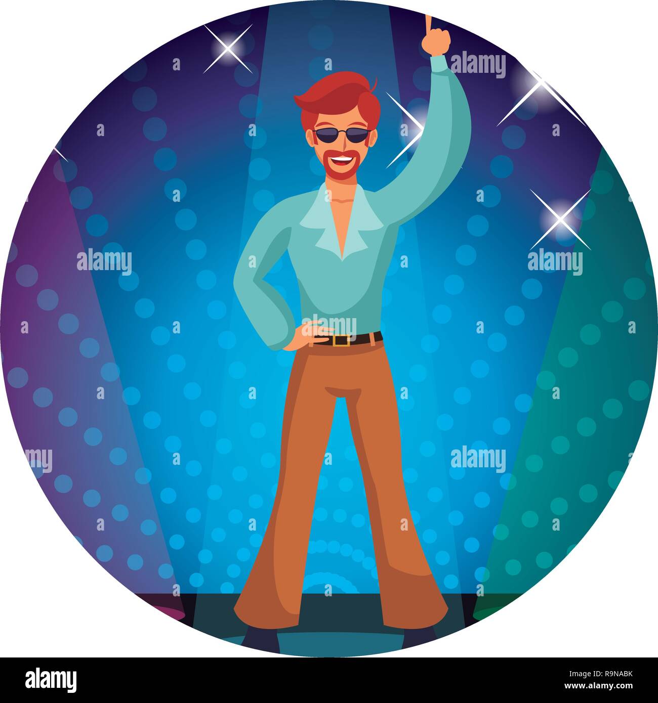 Disco man cartoon Stock Vector Image & Art - Alamy