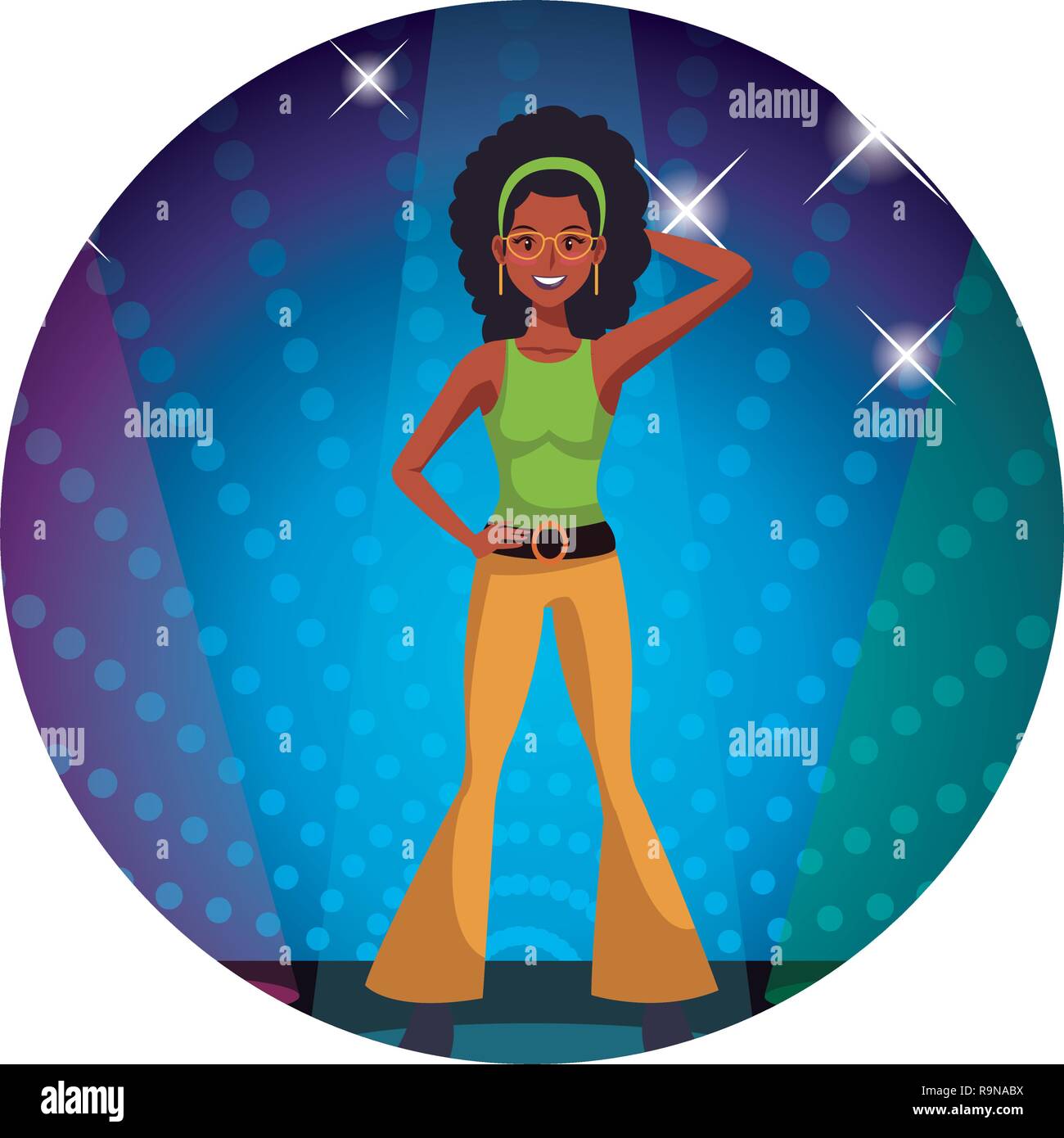 Disco woman cartoon Stock Vector Image & Art - Alamy