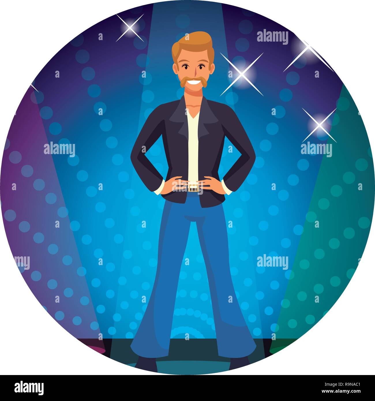 Disco man cartoon Stock Vector Image & Art - Alamy