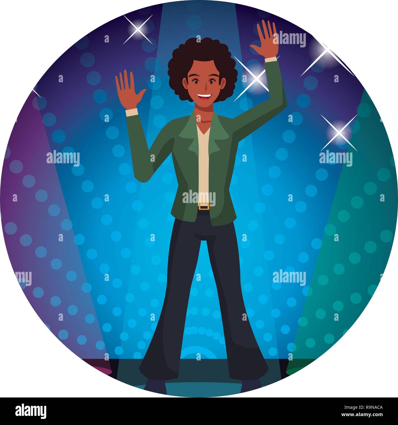 Disco man cartoon Stock Vector Image & Art - Alamy