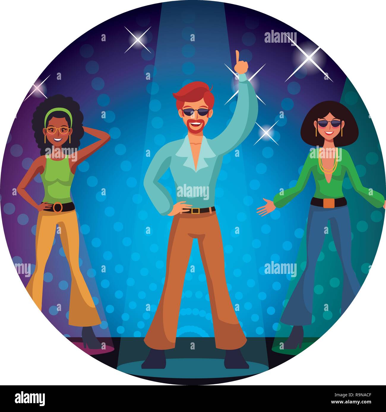 Disco people cartoon Stock Vector Image & Art - Alamy
