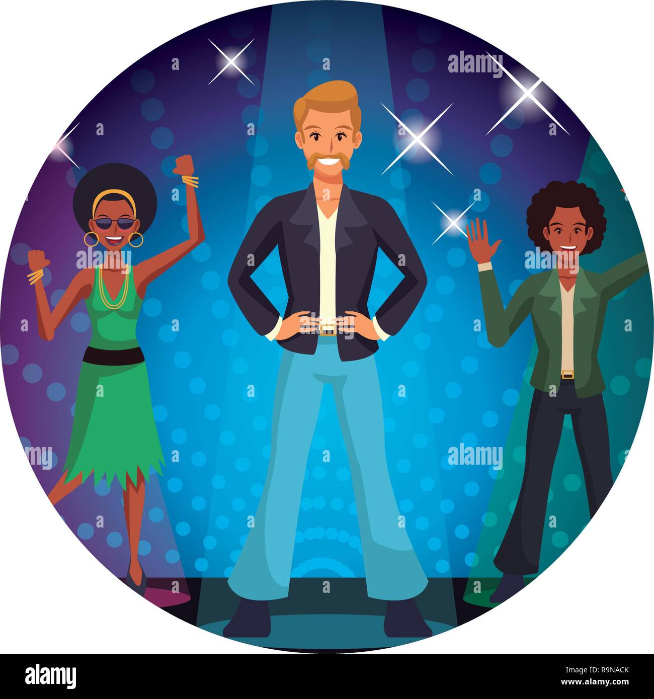 Disco people cartoon Stock Vector Image & Art - Alamy