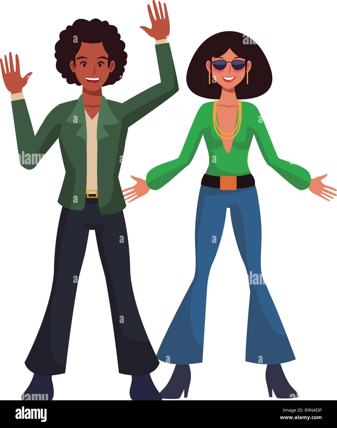 Disco people cartoon Stock Vector Image & Art - Alamy