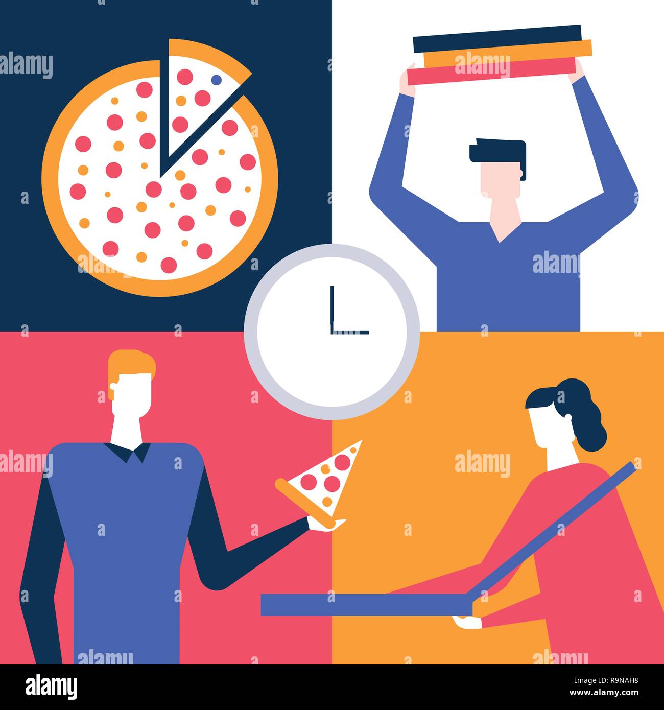 Life lunch Stock Vector Images - Alamy