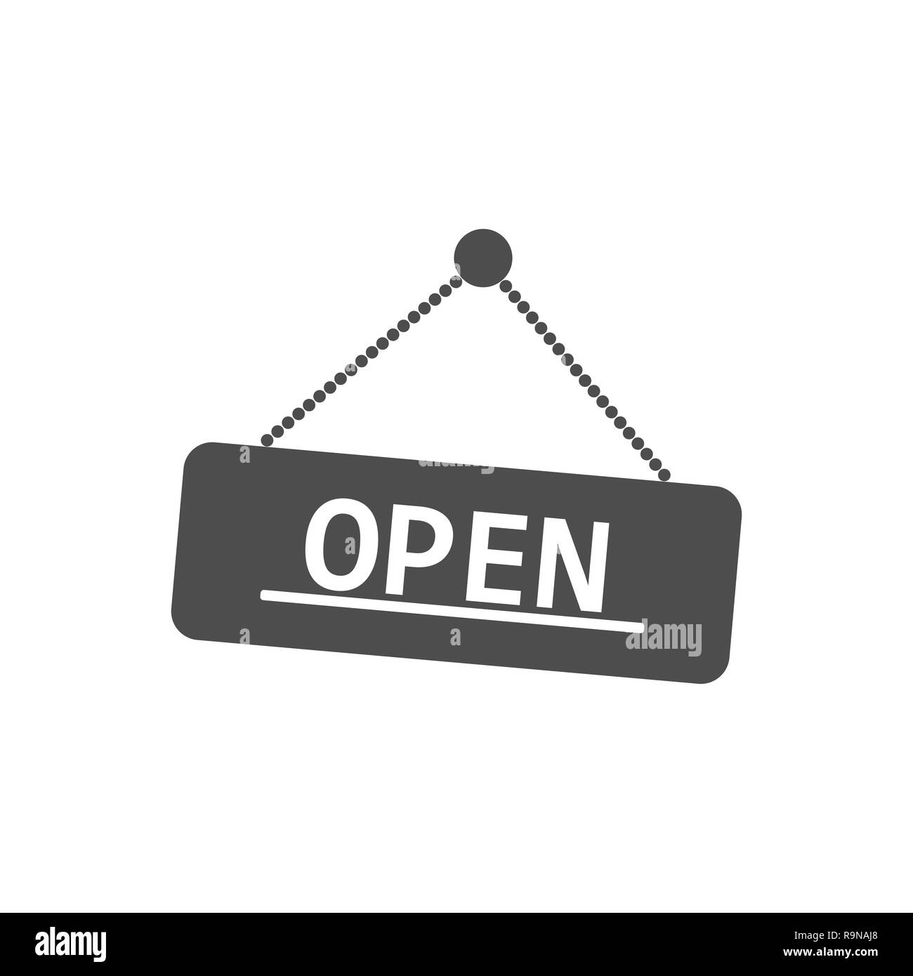 Open sign icon. Vector illustration flat Stock Vector Image & Art - Alamy