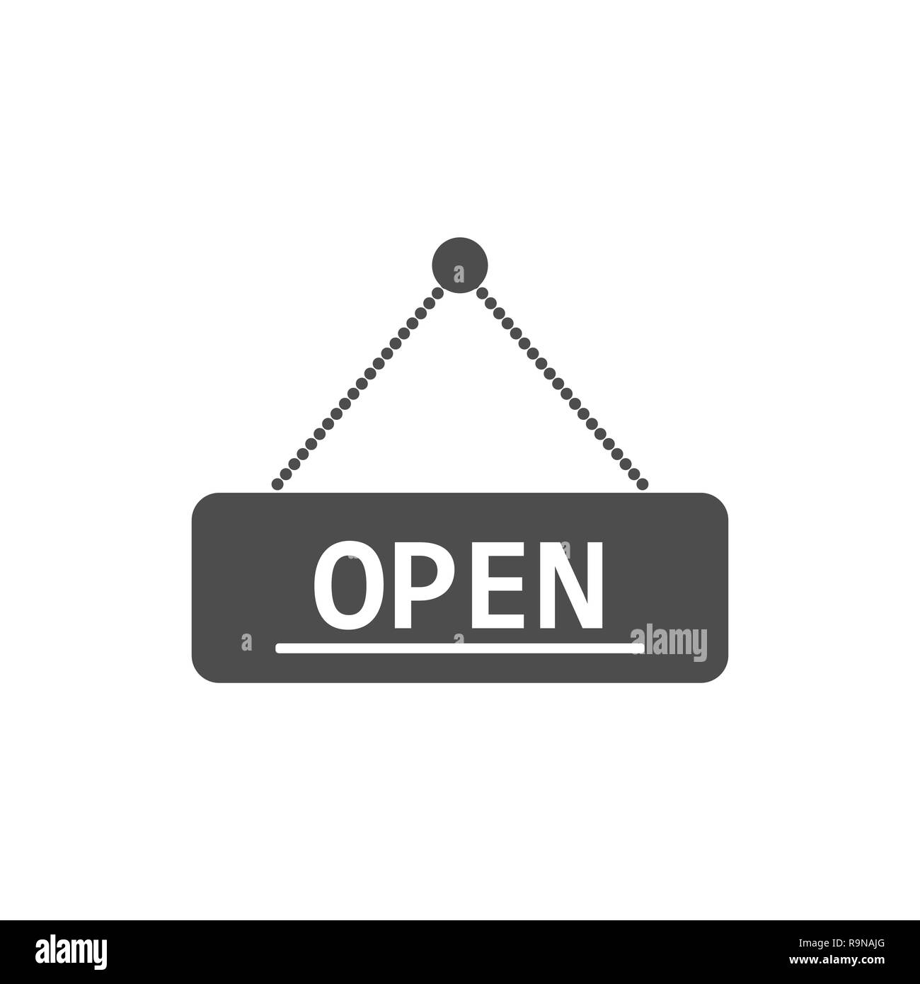 Open sign icon. Vector illustration flat Stock Vector Image & Art - Alamy