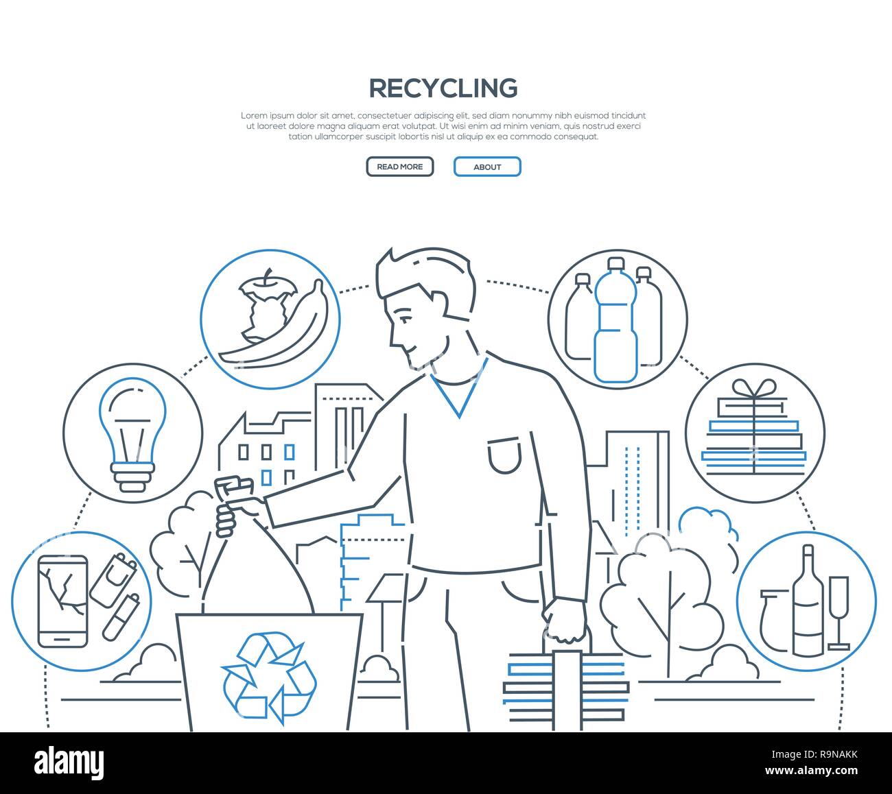 Plastic recycling process vector hi-res stock photography and images ...
