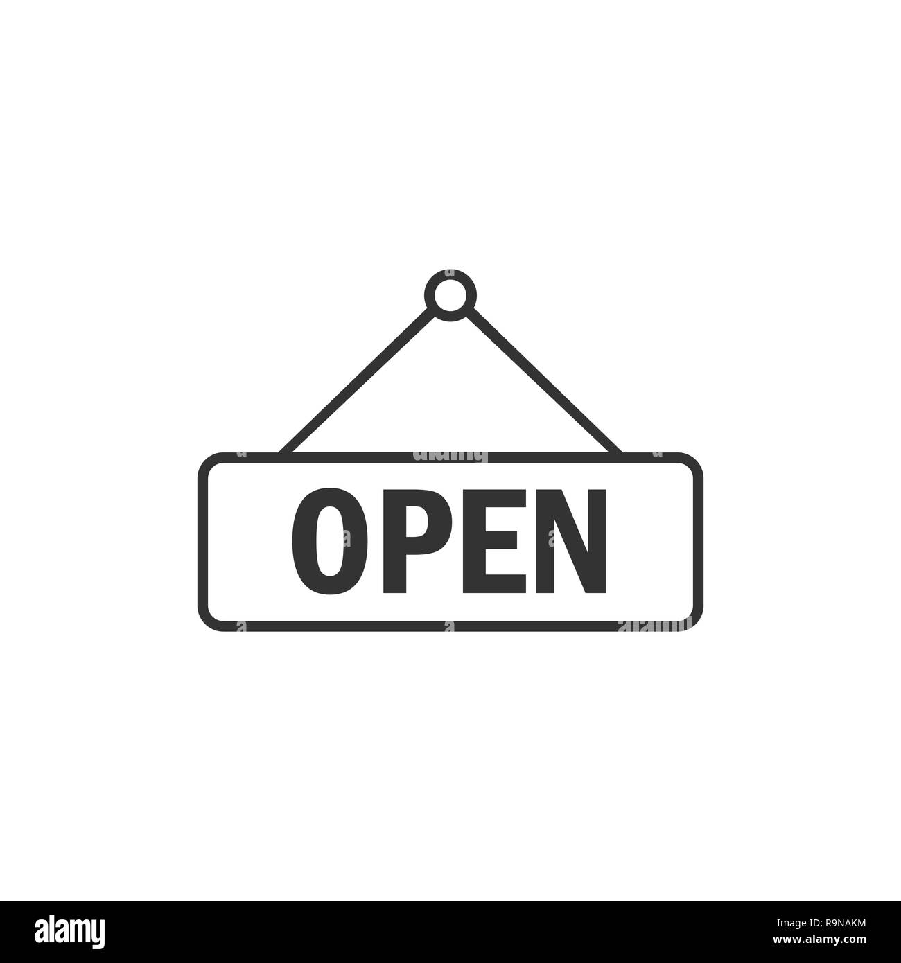 Open sign icon. Vector illustration flat Stock Vector Image & Art - Alamy