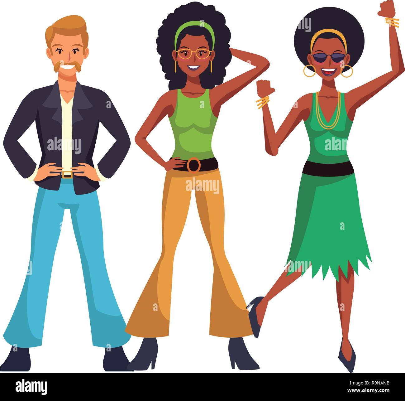 Disco people cartoon Stock Vector Image & Art - Alamy