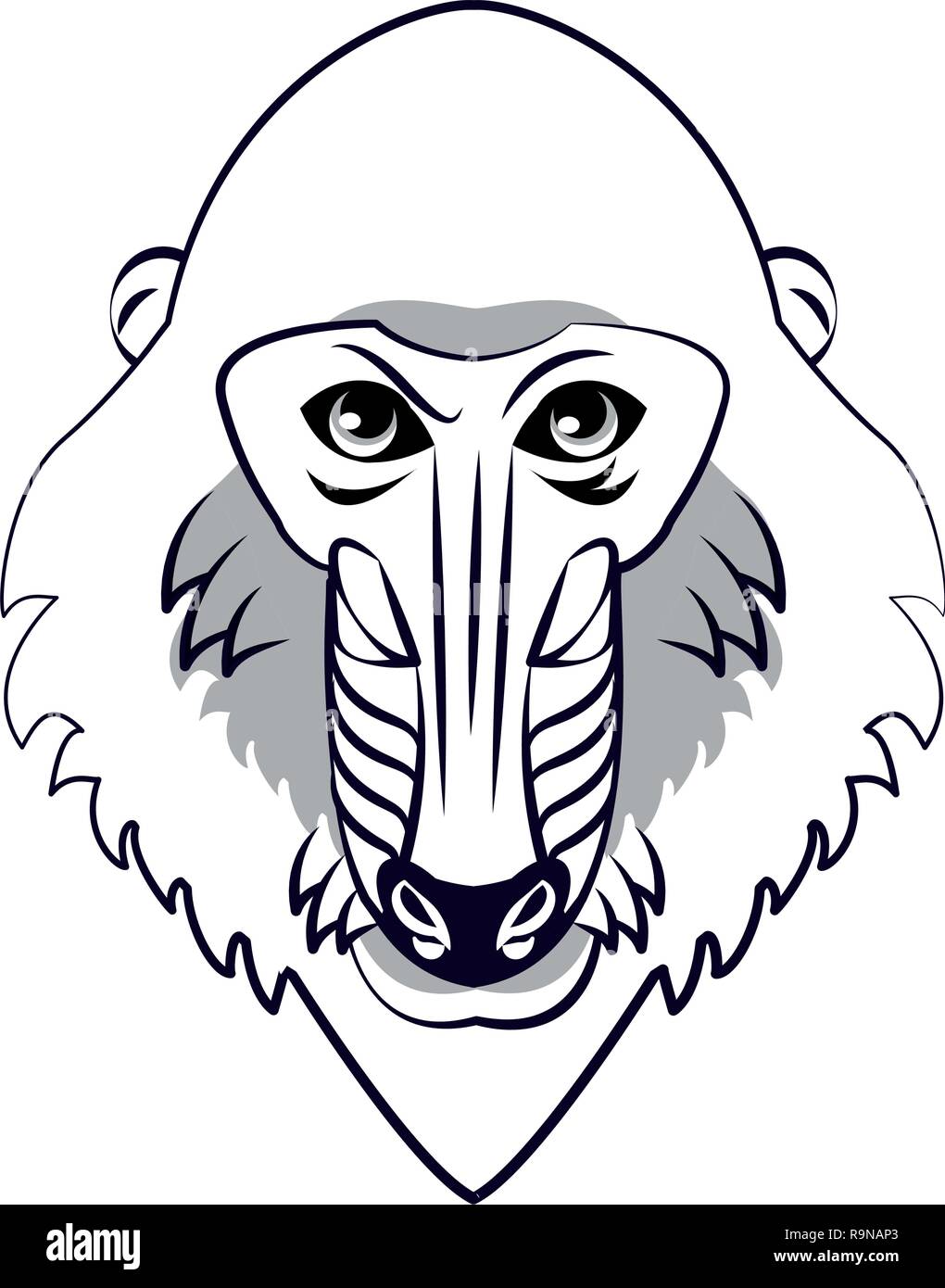 Mandrill face cool sketch Stock Vector Image & Art - Alamy