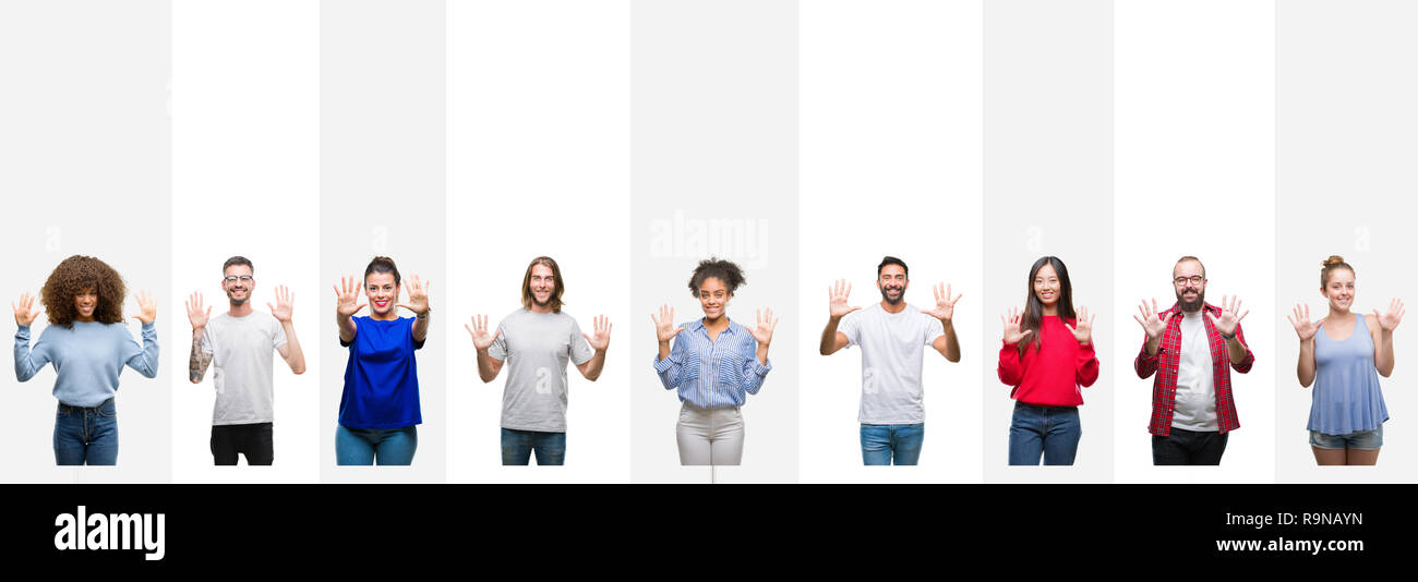 Portrait group ten young people hi-res stock photography and images - Alamy