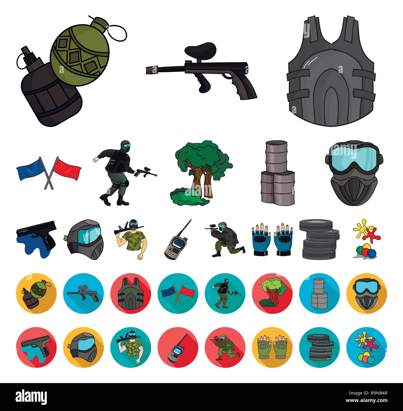 Paintball field Stock Vector Images - Alamy