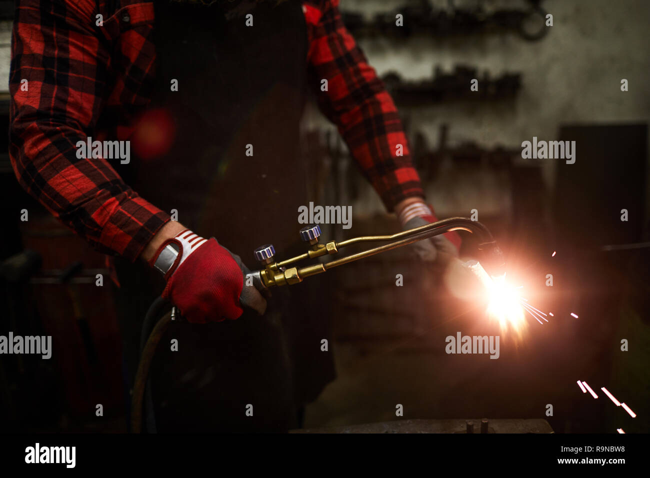 Sparkles from welding Stock Photo - Alamy