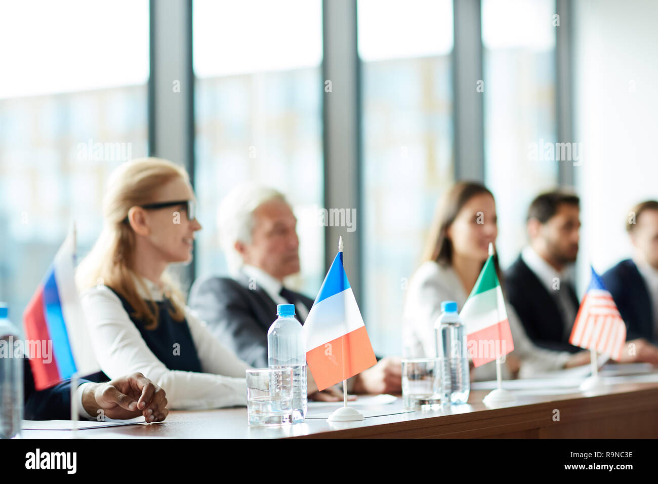 G7 meeting flags hi-res stock photography and images - Alamy