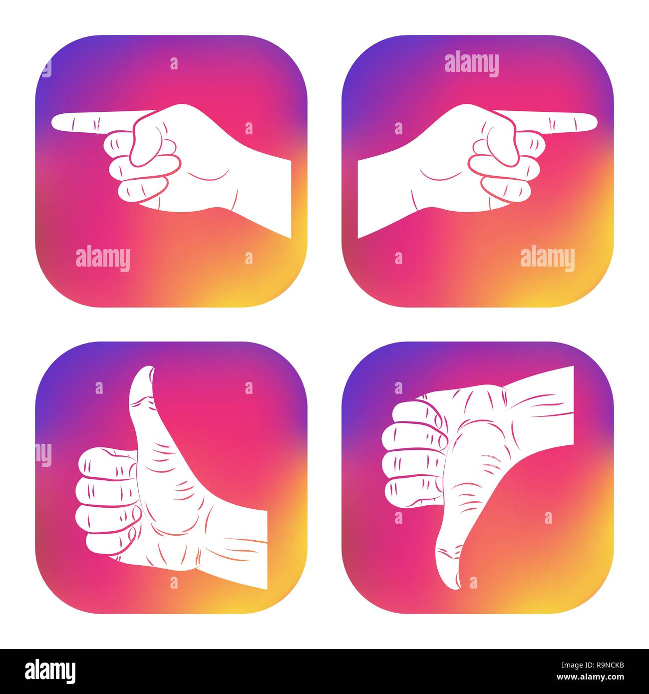Gesture navigation icons Stock Vector Images - Alamy