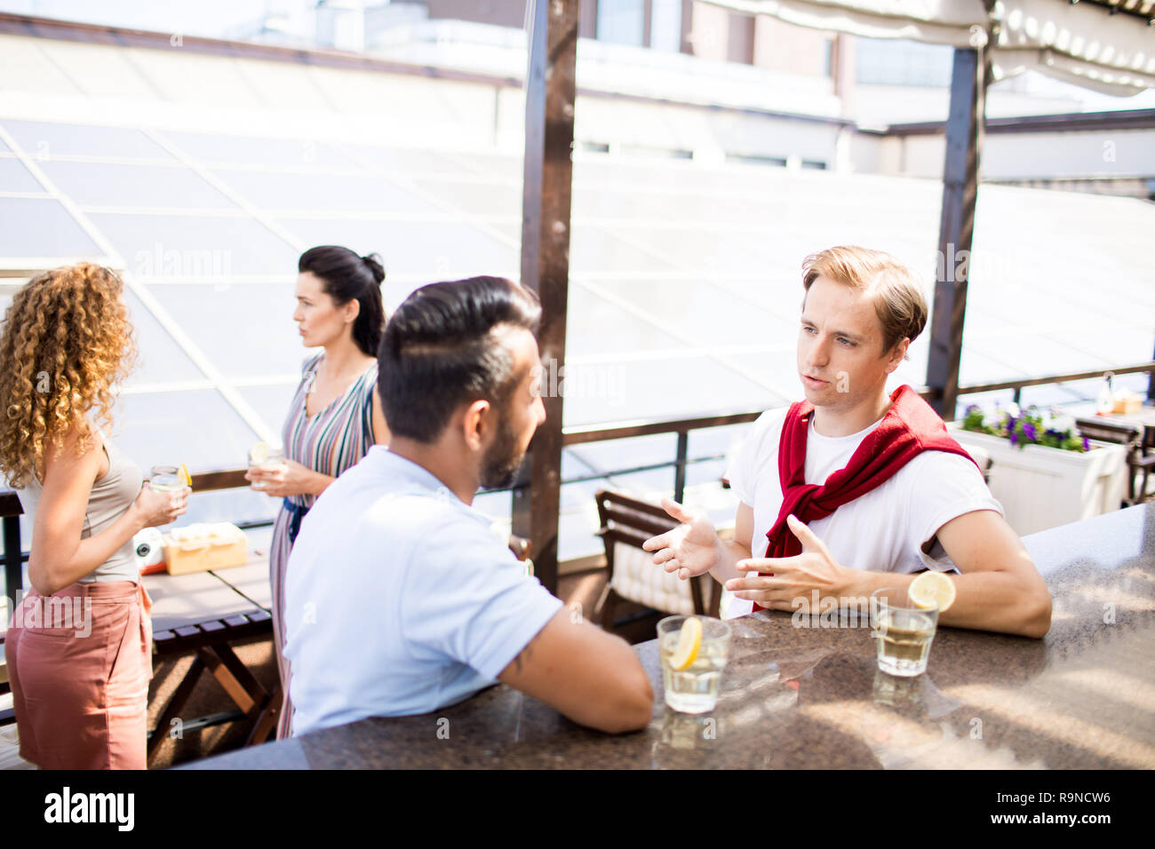 Cafe man talk hi-res stock photography and images - Alamy