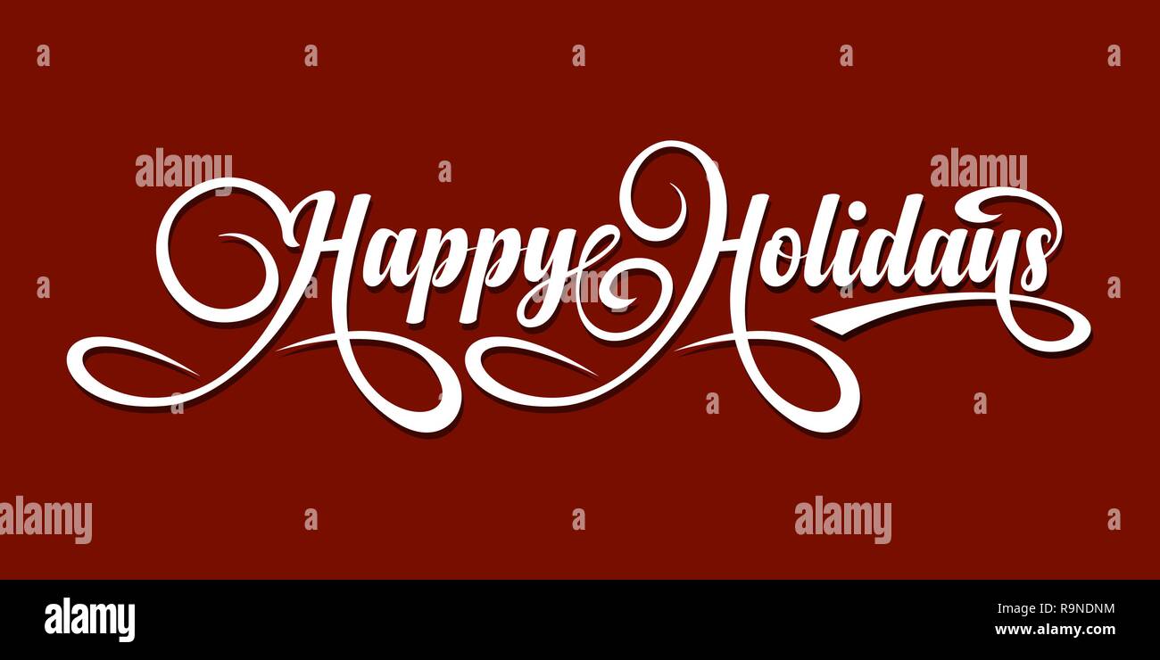 Happy Holidays text Stock Vector Image & Art - Alamy