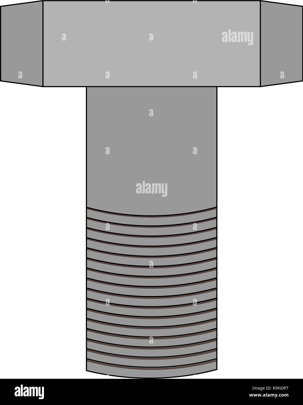 Illustration of a metal construction bolt Stock Photo - Alamy