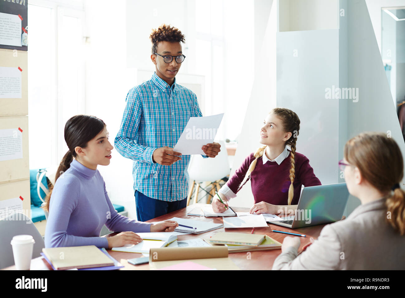 Lesson in college Stock Photo - Alamy