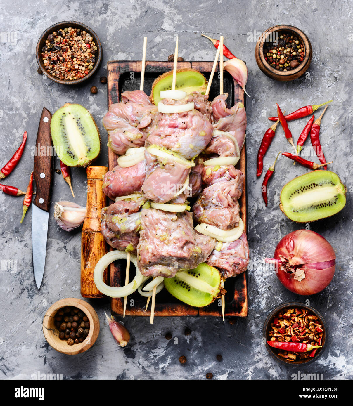 Bbq beef veal shish hi-res stock photography and images - Alamy