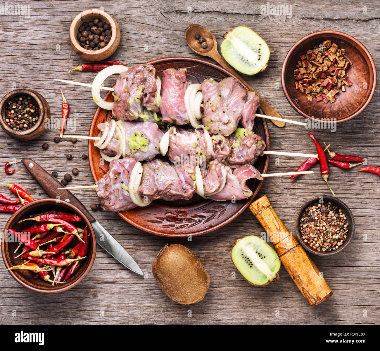 Bbq beef veal shish hi-res stock photography and images - Alamy