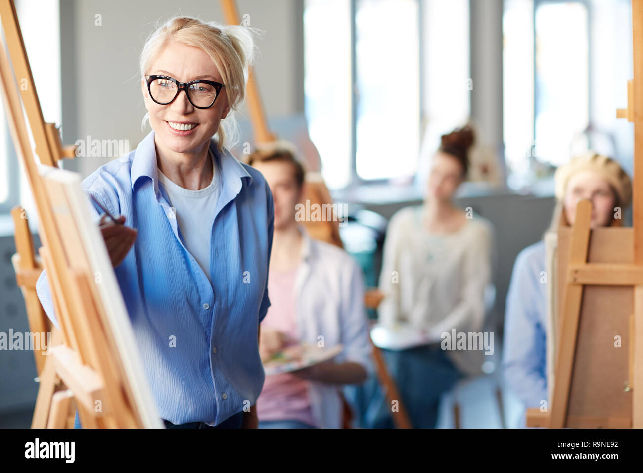 Explanation of painting technique Stock Photo - Alamy