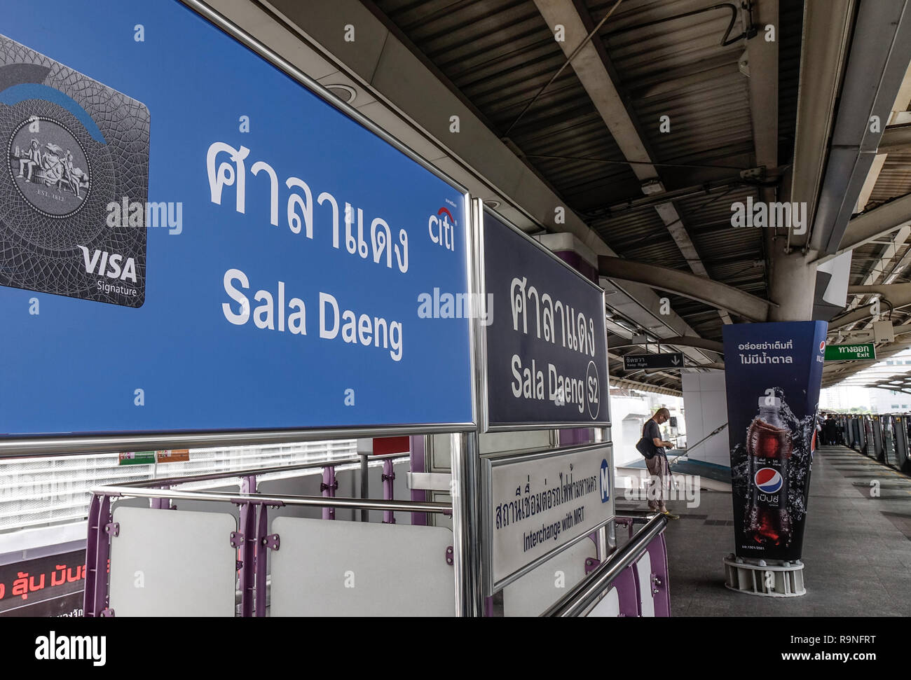 Bangkok, Thailand - Jun 17, 2018. Sala Daeng BTS Station in Bangkok ...