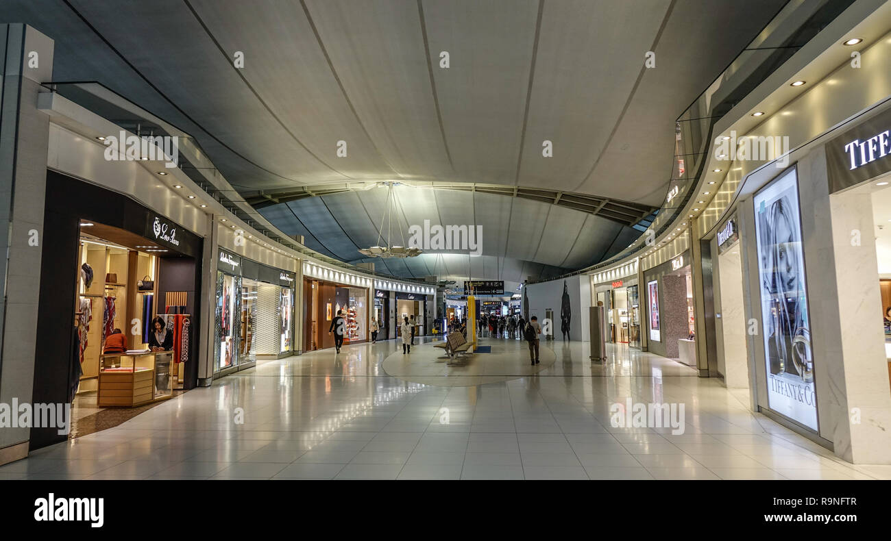 Bangkok, Thailand - Sep 16, 2018. Interior of Bangkok Suvarnabhumi (BKK ...