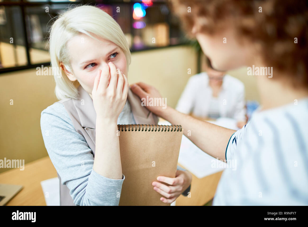 Woman in trouble Stock Photo - Alamy