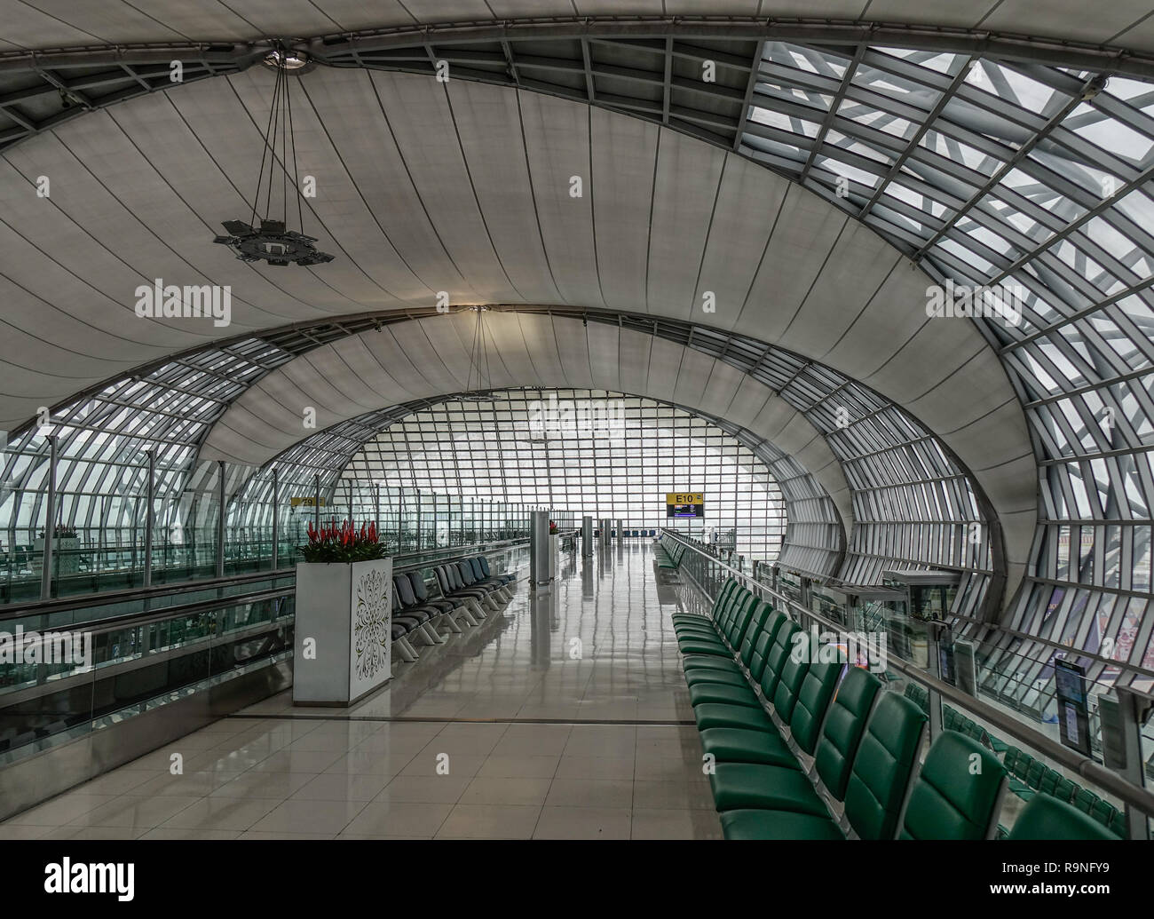 Bangkok, Thailand - Sep 16, 2018. Interior of Bangkok Suvarnabhumi (BKK ...