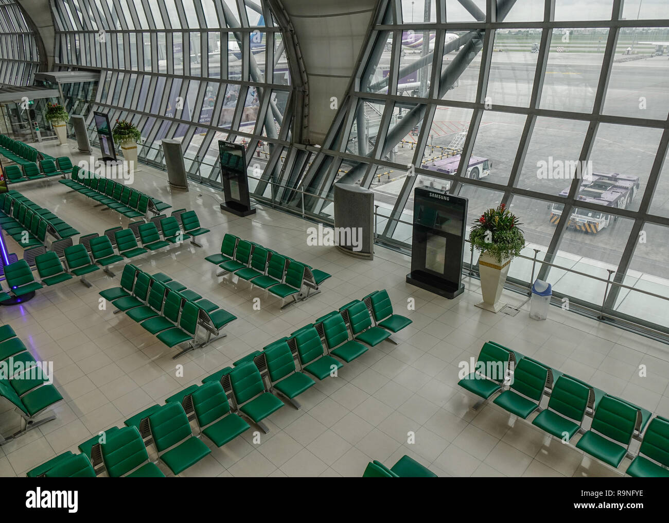 Bangkok, Thailand - Sep 16, 2018. Interior of Bangkok Suvarnabhumi (BKK ...