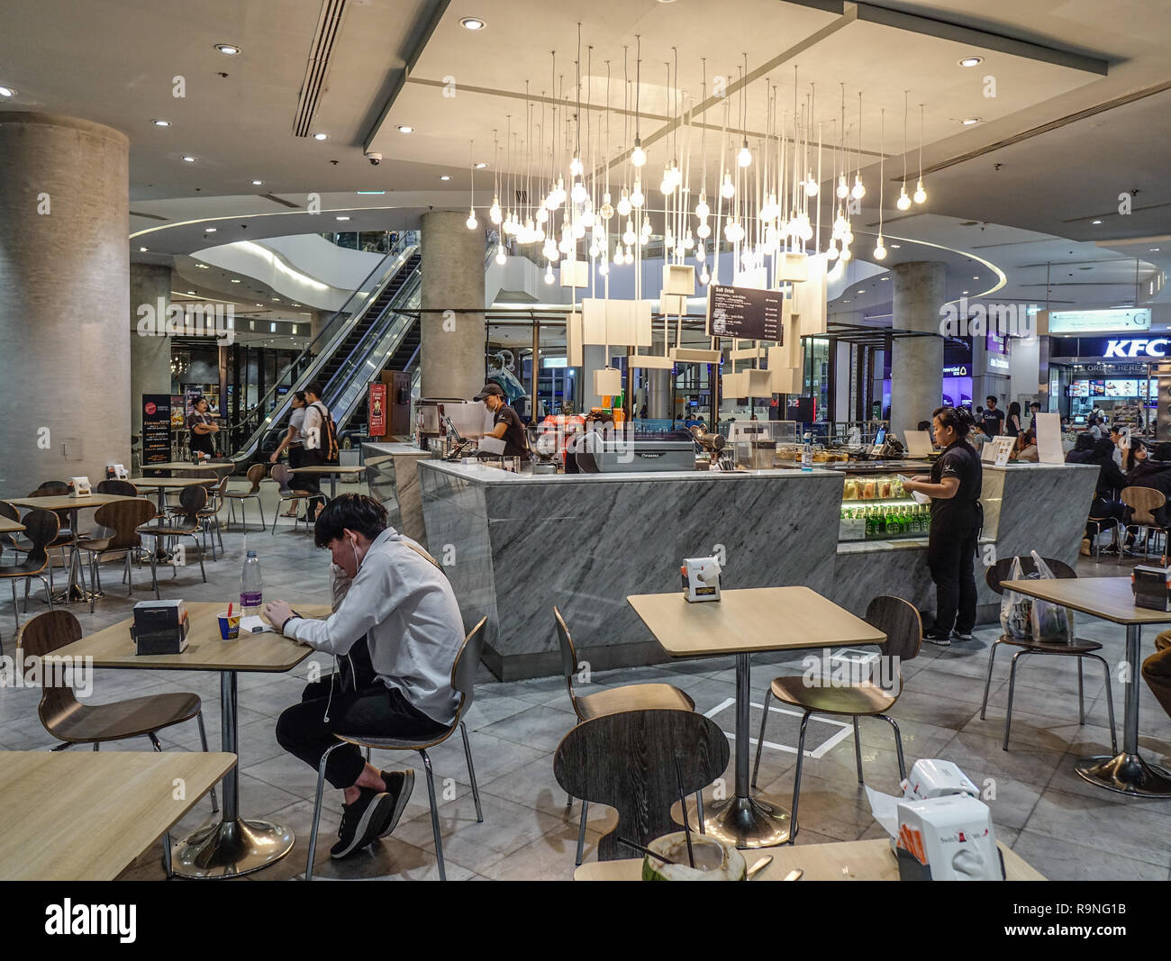Bangkok, Thailand - Sep 16, 2018. Modern restaurant at MBK Shopping ...