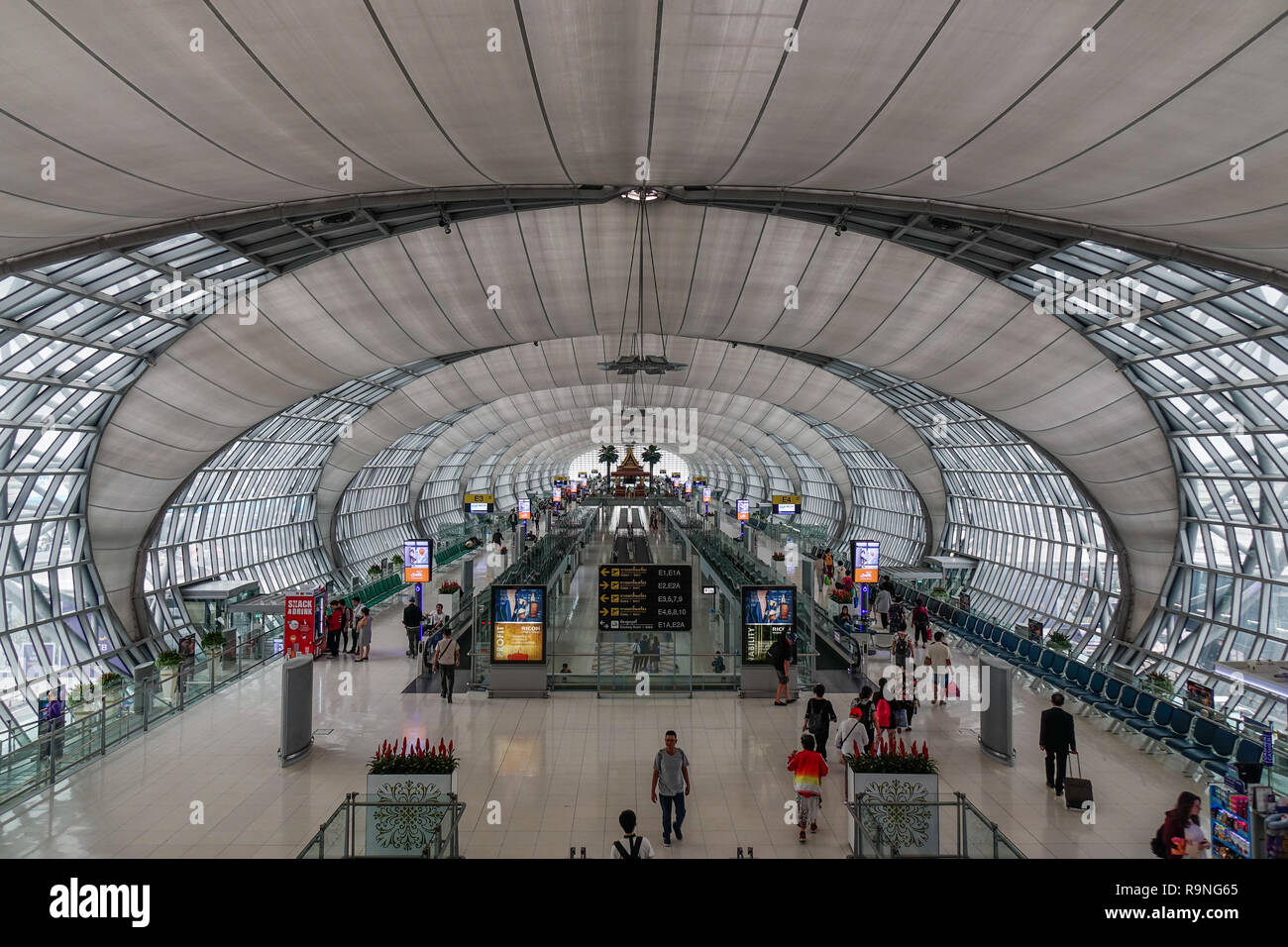 Bangkok, Thailand - Sep 16, 2018. Interior of Bangkok Suvarnabhumi (BKK ...