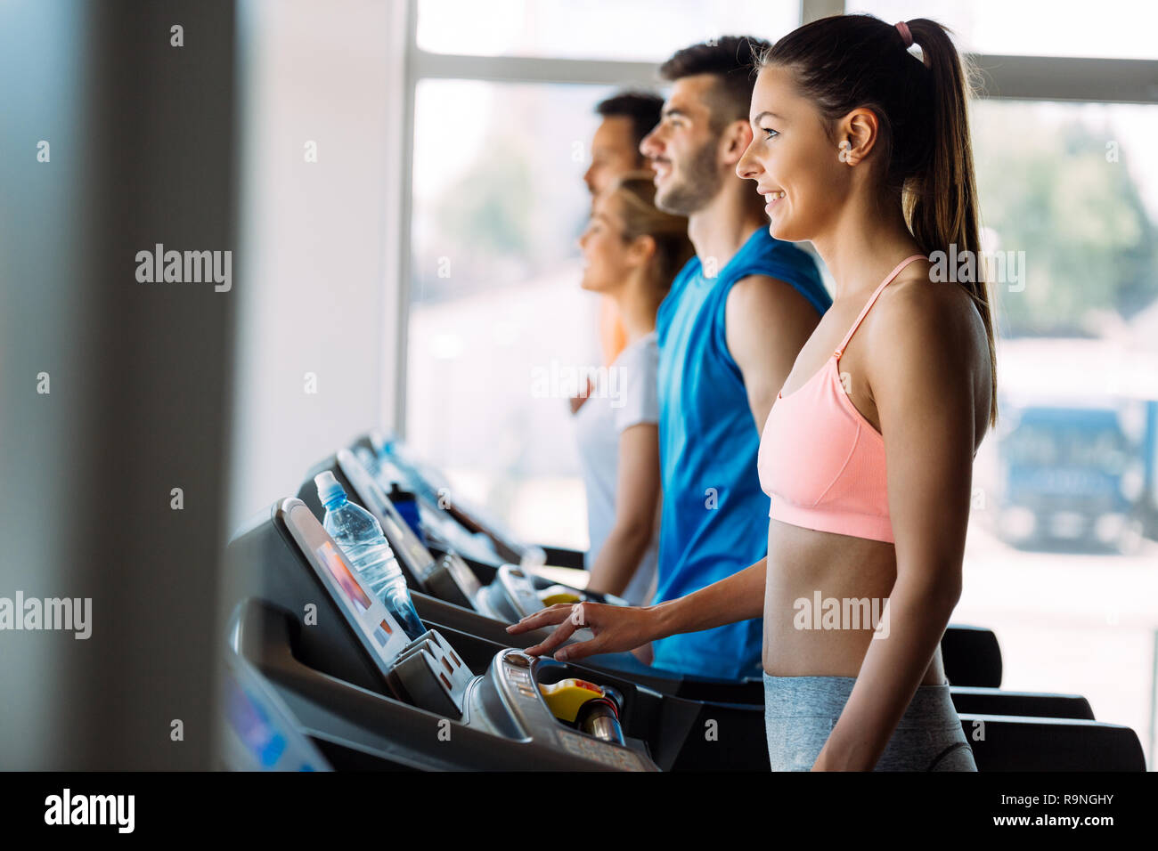 Gym treadmill hi-res stock photography and images - Alamy