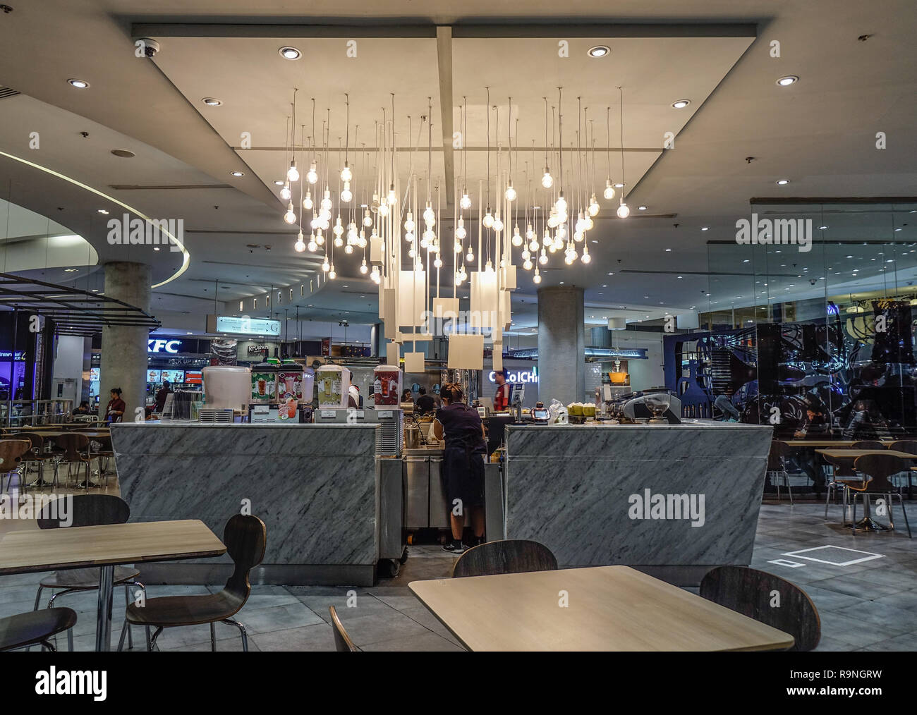 Bangkok, Thailand - Sep 16, 2018. Modern restaurant at MBK Shopping ...