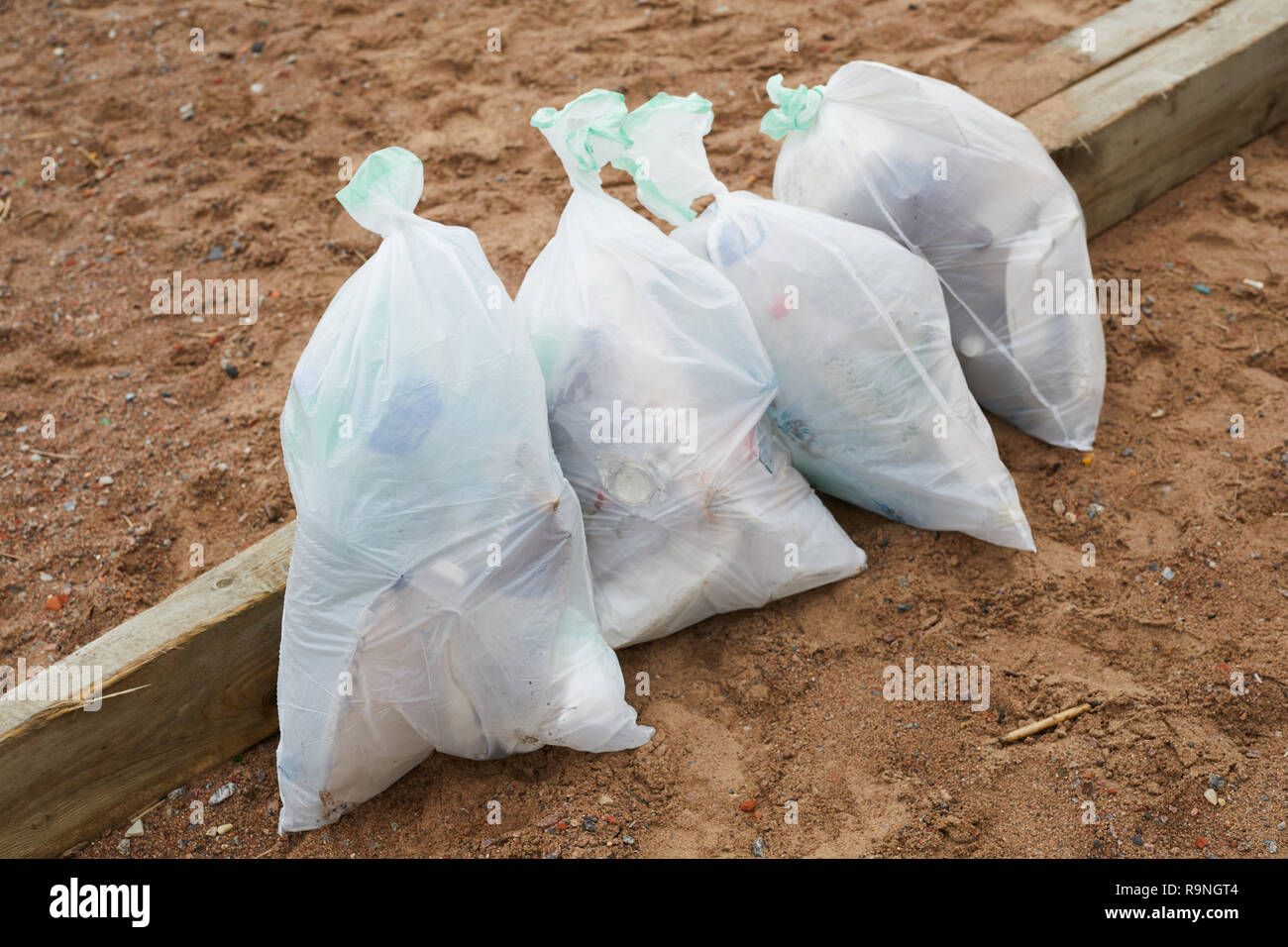 Litter in sacks Stock Photo - Alamy