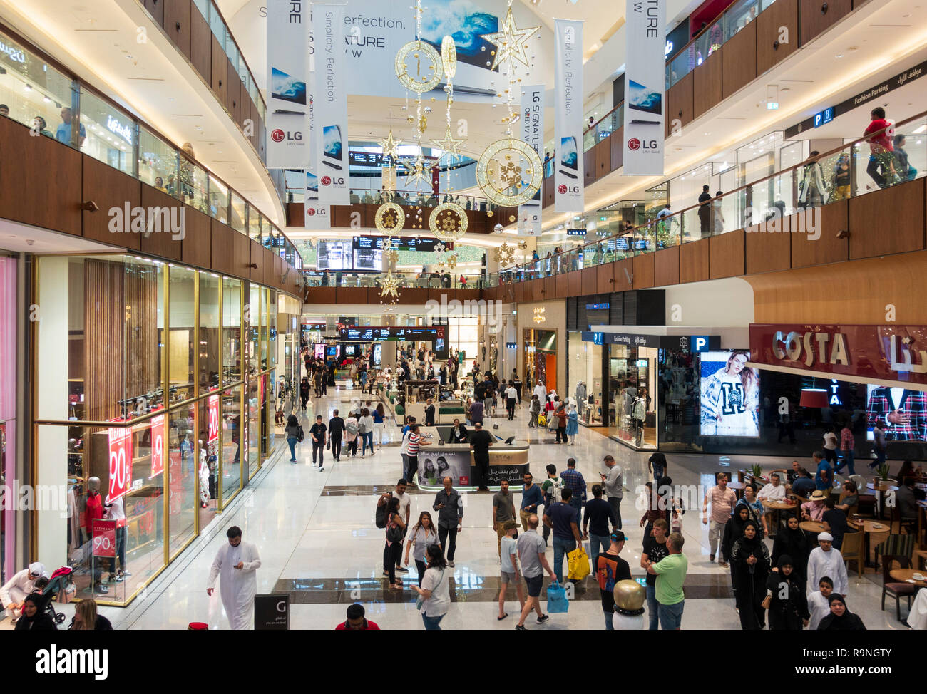 Interior of Dubai Mall in Dubai, United Arab Emirates,UAE Stock Photo ...