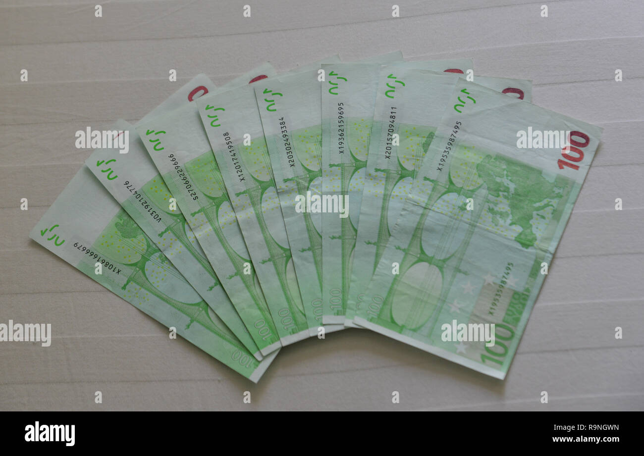 Euro billnote (EUR) background. The currency of the Euro area and ...