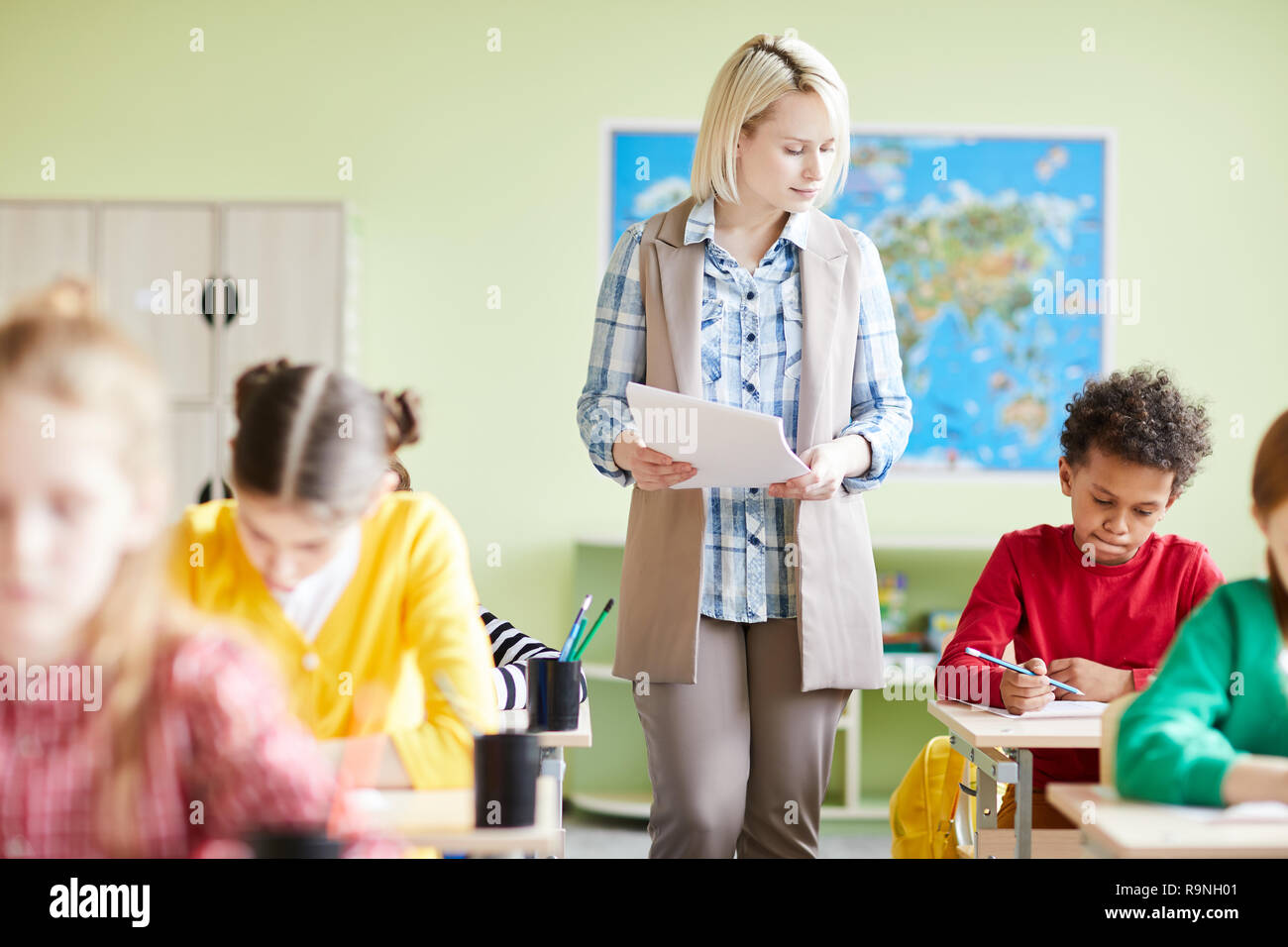 Teacher at work Stock Photo - Alamy