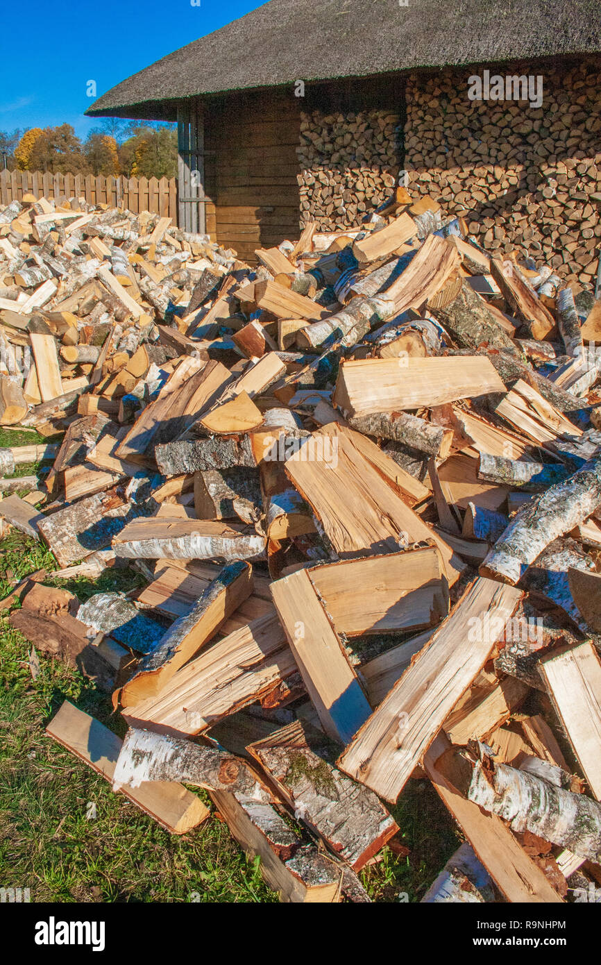Typical house wooden stack hi-res stock photography and images - Alamy