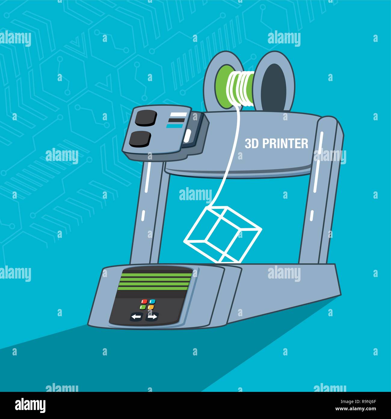 3d printer machine icon vector illustration design Stock Vector Image ...