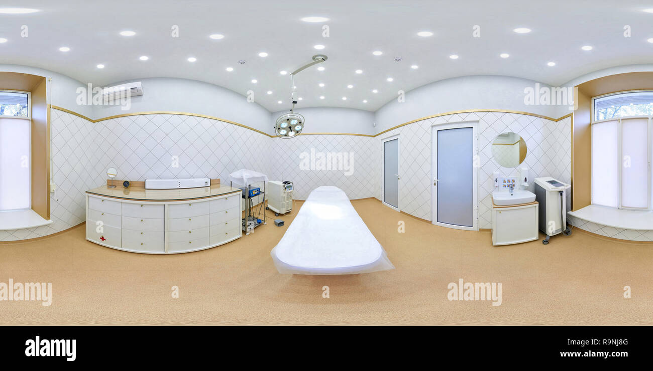 Panorama 360 degrees operating room in the surgical department of the ...