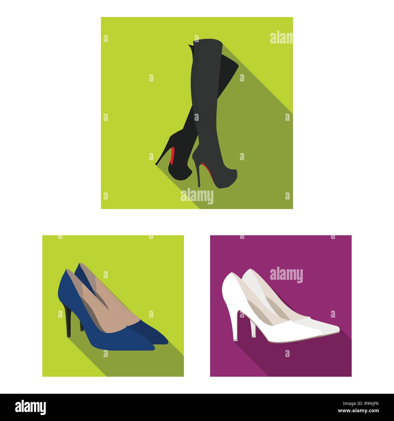 Stiletto pair Stock Vector Images - Alamy